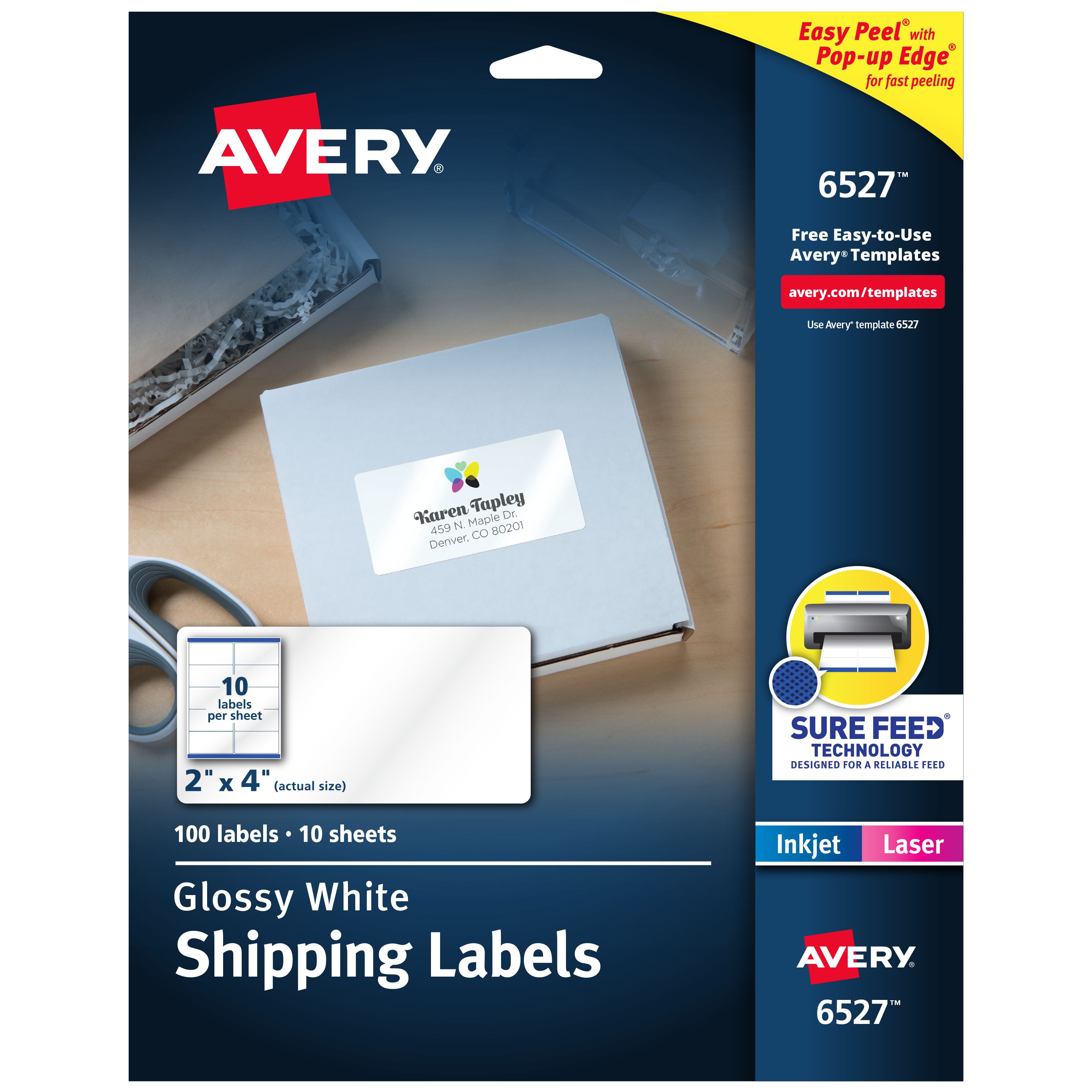 Shipping Labels, Glossy White, 2" x 4" 6527 | Avery | Avery